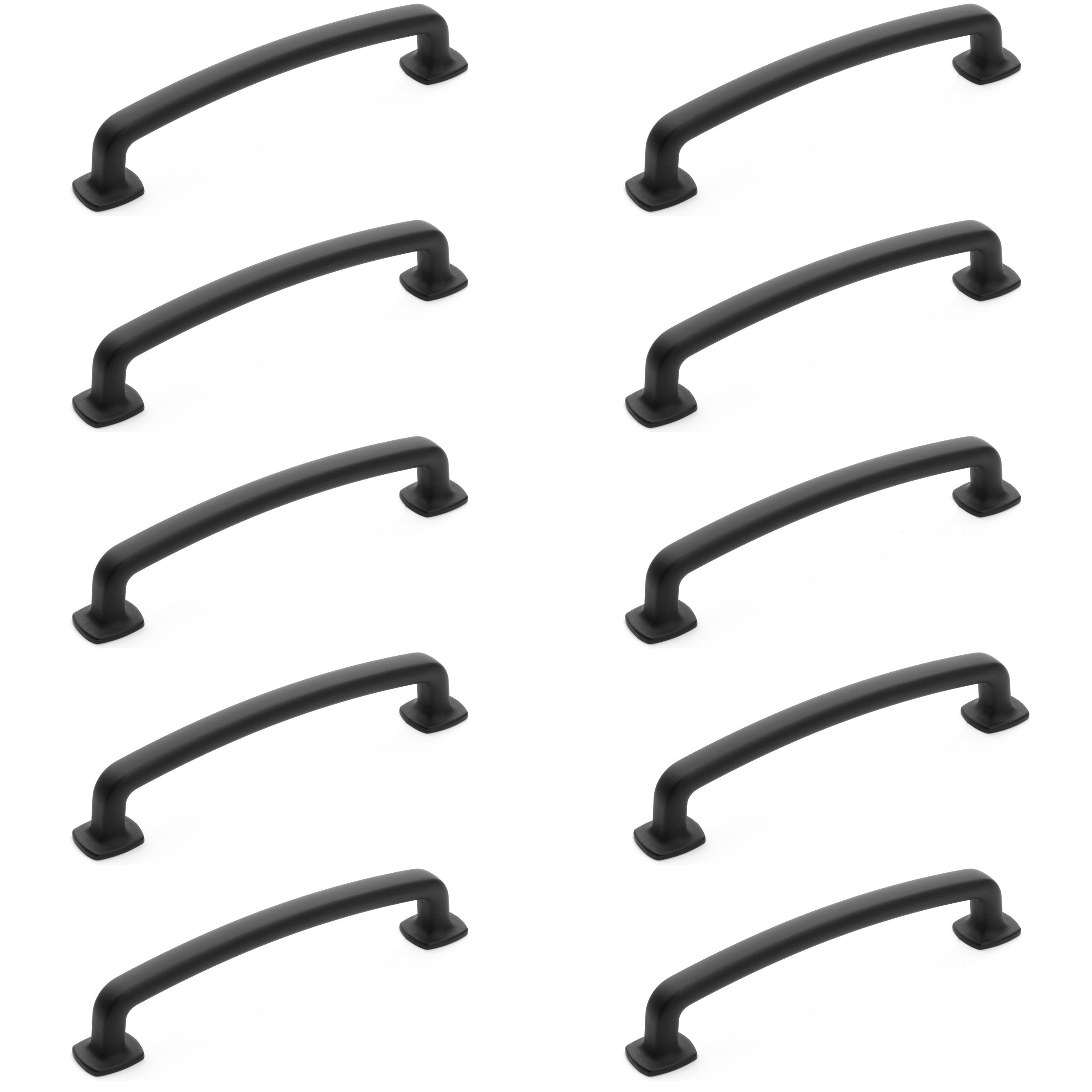 Diversa Matte Black Trinity 5" (128mm) Cabinet Drawer Pull - 10 PACK ...